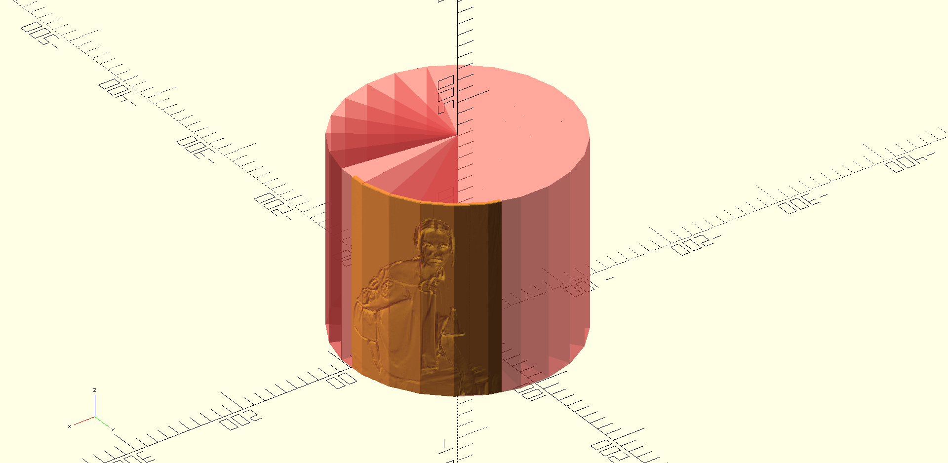 A curved 3d printed lithophane in OpenSCAD – HomeHack